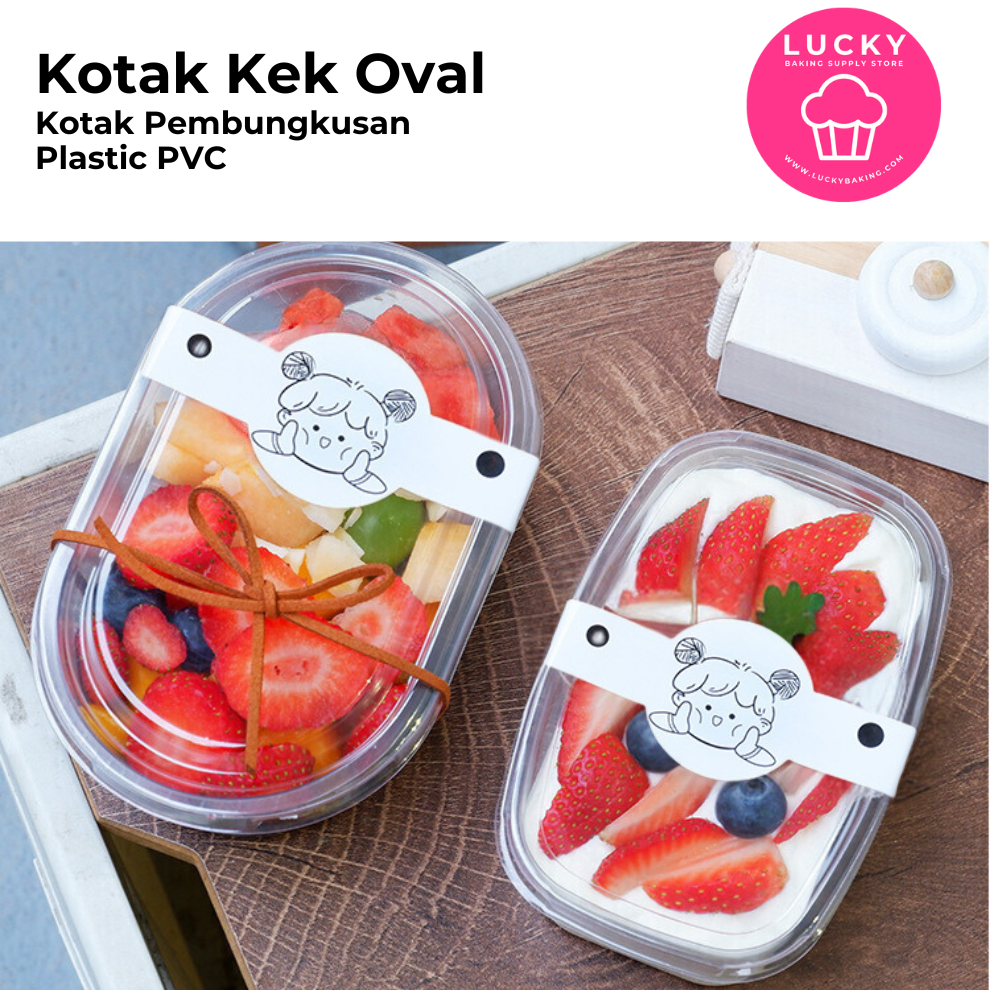 Transparent cake box Pudding box Mousse Box Bekas kek - Non ...