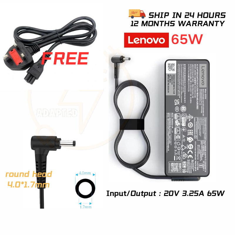 Lenovo 65w 20V 3.25A 4.0*1.7mm adapter for lenovo yoga ADLX65CCGU2A ADLX65CDGU2A ADLX65CLGU2A PA ...