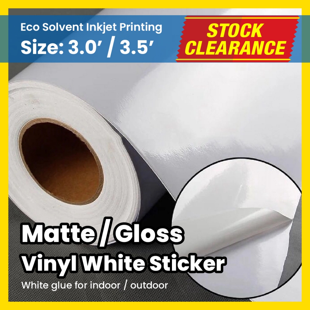 Eco Solvent inkjet printing vinyl sticker Matte / gloss white glue for ...
