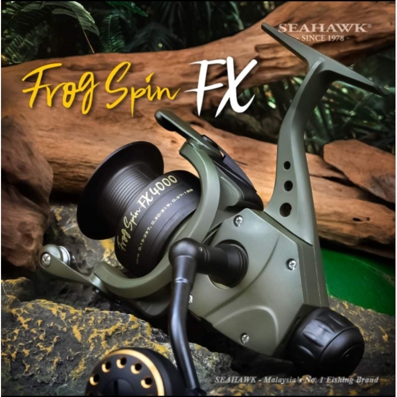 NEW 2024 SEAHAWK FROG SPIN FX SPINNING REEL MESIN (FREE ALUMINUM SPOOL ...
