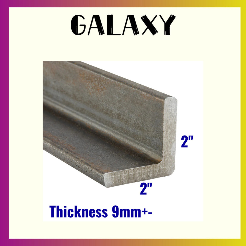 ANGLE BAR Mild Steel 2" x 2" x 9mm+- Thickness / Besi L Angle Bar / L ...