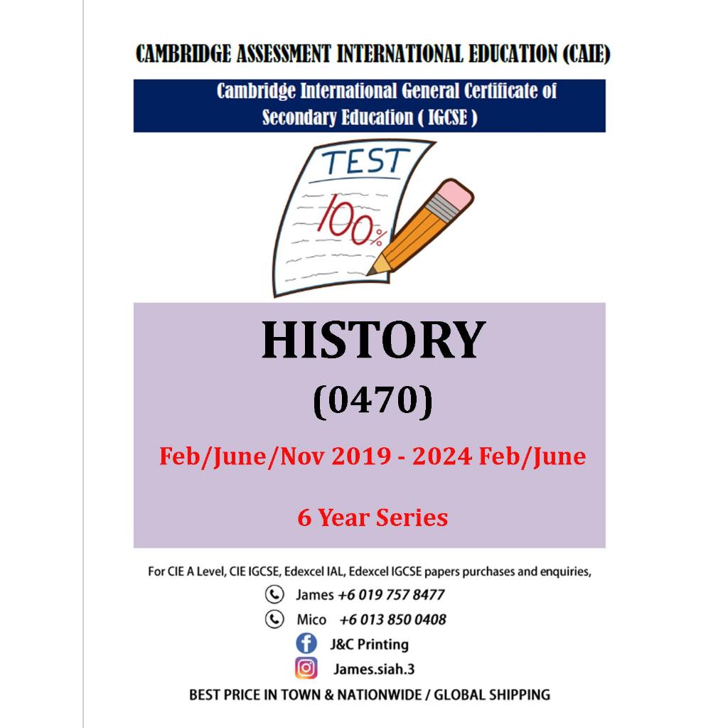 Cambridge Igcse Past Year Papers HISTORY 0470 PAPER 1,2,4 | Shopee Malaysia