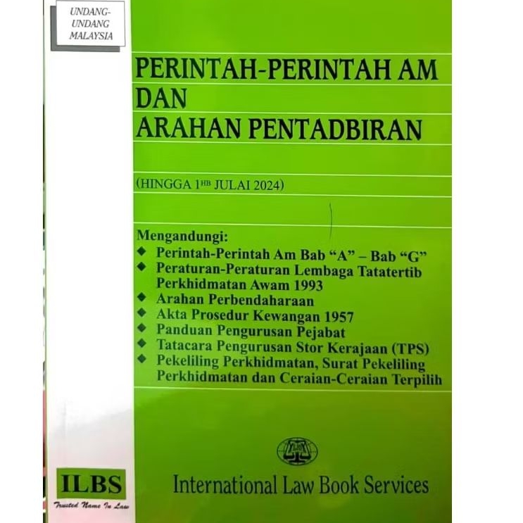 PERINTAH PERINTAH AM DAN ARAHAN PENTADBIRAN [1HB JULAI 2024 | Shopee ...