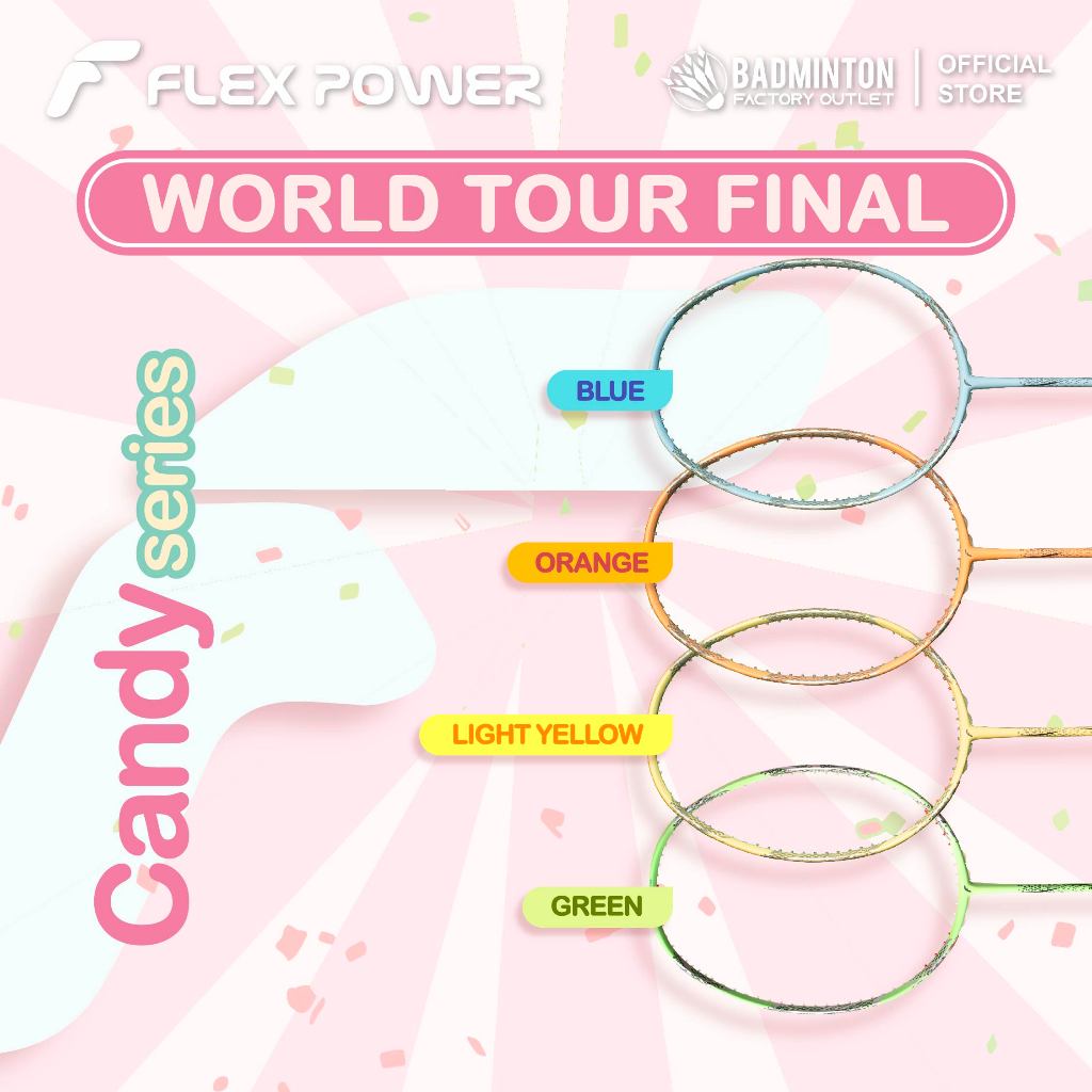 FLEX POWER World Tour Final Candy Series Badminton Racket | 4UG1 | Max ...