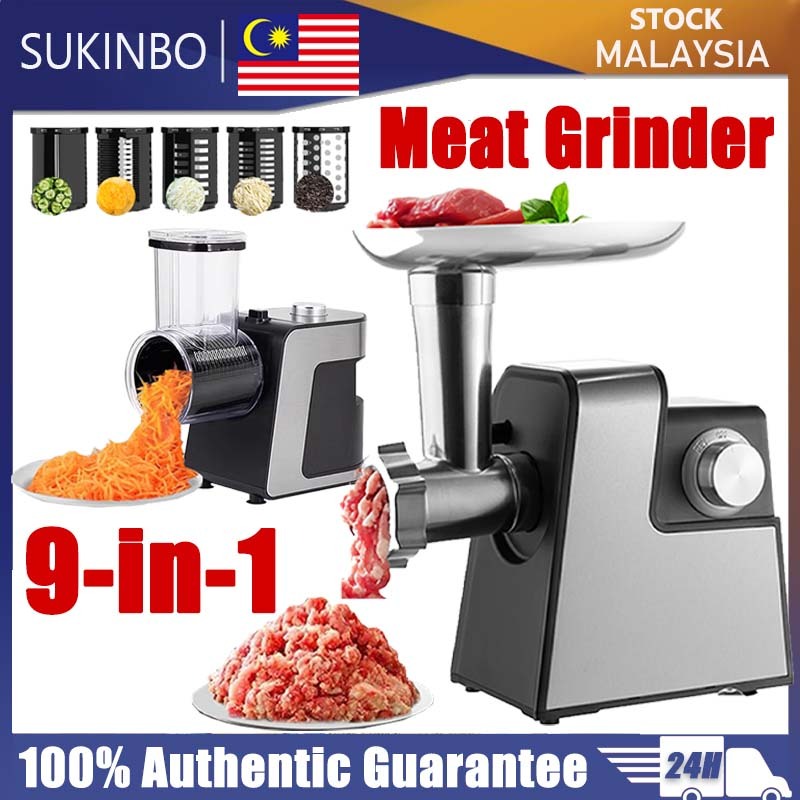 SUKINBO 9-IN-1 Upgrade Electric Meat Cutter Meat Grinder Vegetable ...