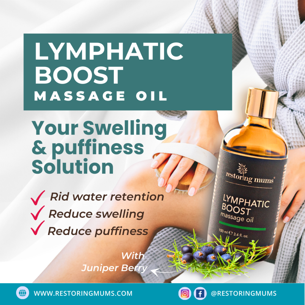 Lymphatic Boost Massage Oil Rid Water Retention Reduce Swelling, lymphatic blockage and ...