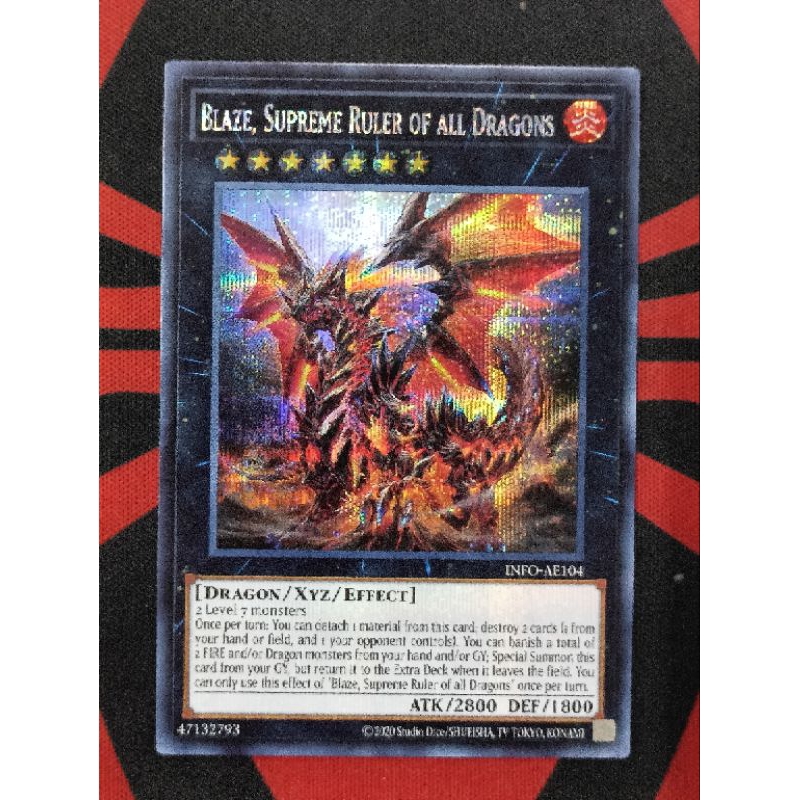 YUGIOH KONAMI INFO-AE104 Blaze, Supreme Ruler of all Dragons (Secret Rare/Ultimate Rare/Ultra ...