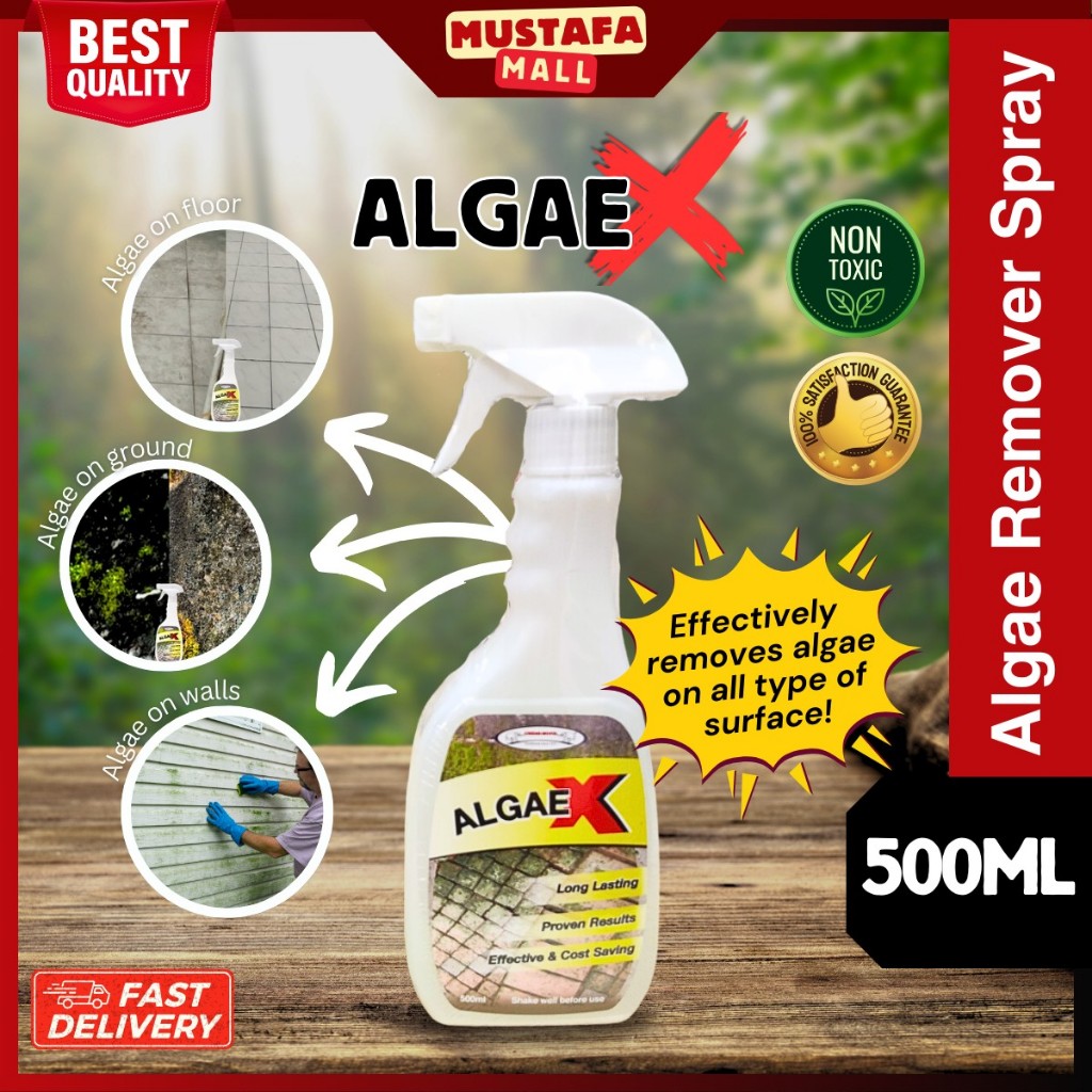 Algae X Alga Remover Spray Buang algae Botol Spray 500ML Tandas Meja ...