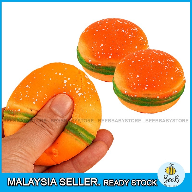 Squeeze Burger Toy Sensory Toy Stress Relief Toy Kids Mini Stuffed ...