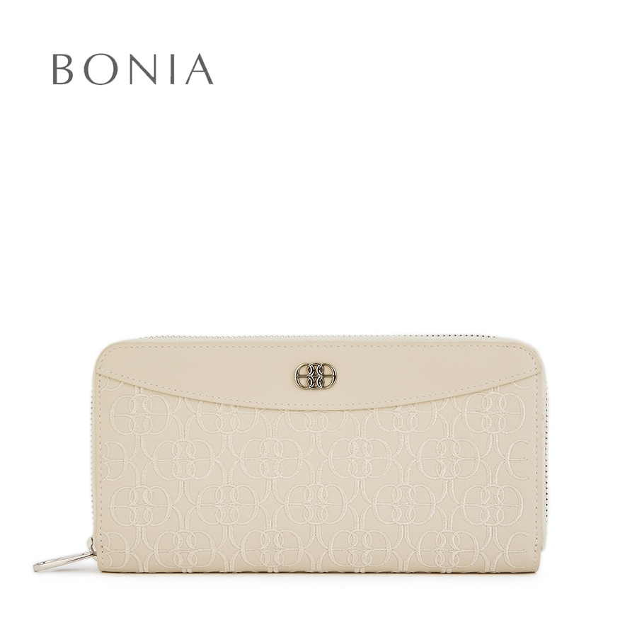 Bonia Chalk Alessia Long Zipper Wallet | Shopee Malaysia