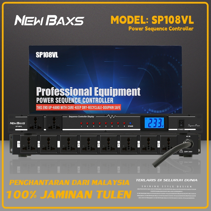 New Baxs SP108VL 10-outlet Rack Mount Power Sequence Controller ...