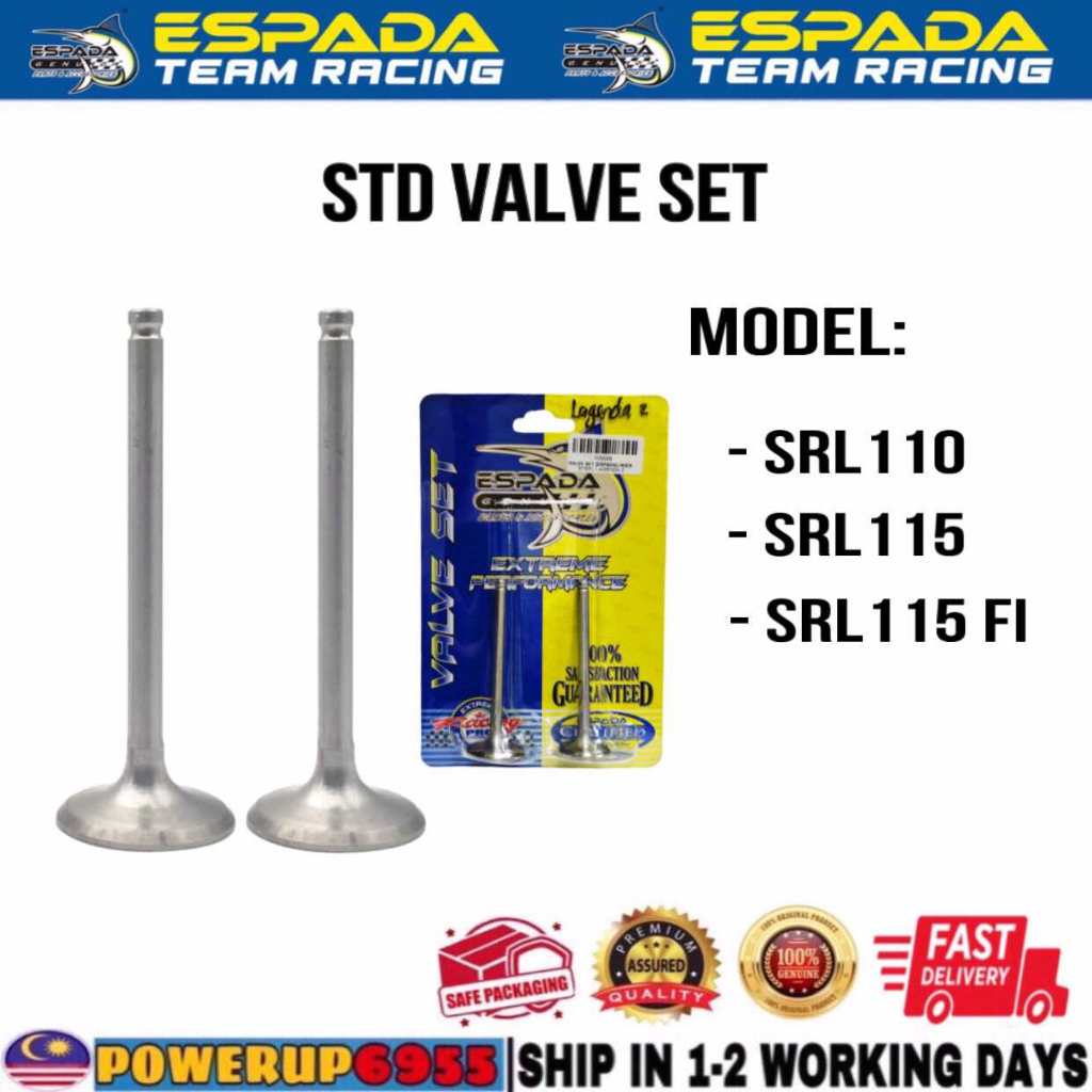 ORIGINAL ESPADA STANDARD VALVE SET STD STEEL LAGENDA110 SRL110 ...