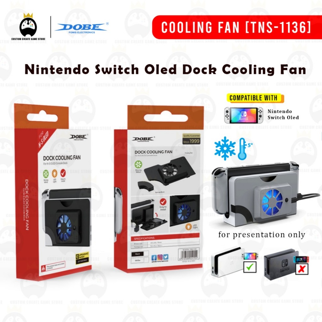 Nintendo Switch Oled Accessories Cooler Base USB Cooling Fan External ...