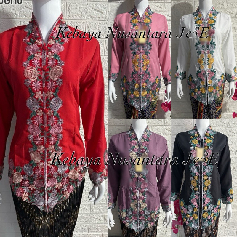 READY STOCK 🇲🇾 SET KEBAYA NYONYA BUNGA ROSE | KEBAYA SULAM BUNGA ...