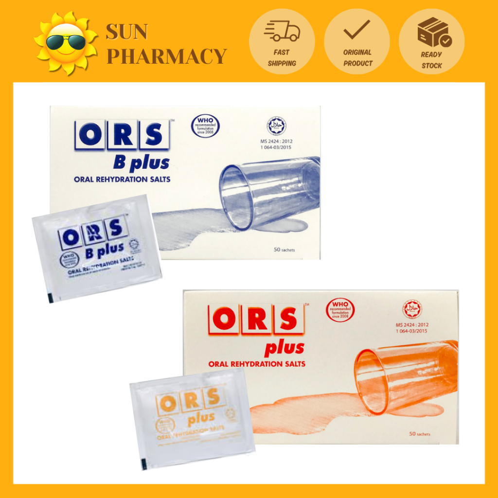 ORS B PLUS ORAL REHYDRATING SALTS (Orange/Natural Flavour) | Shopee ...