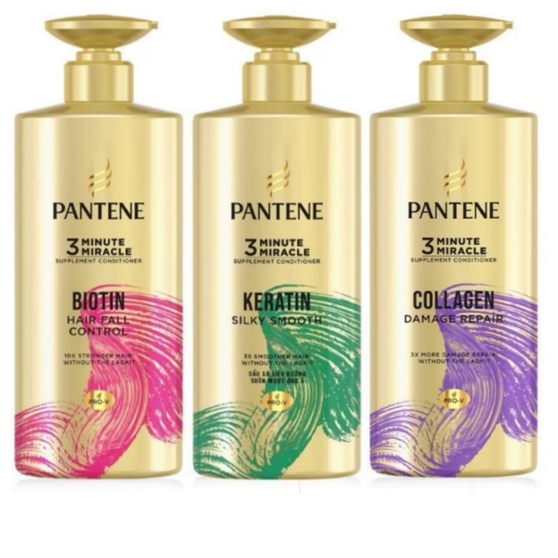 PANTENE 480ml 3 Minute Miracle 3MM Intensive Conditioner Pro-V Collagen ...