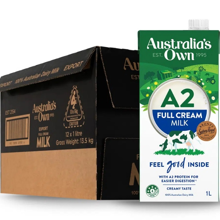 Australia's Own A2 Protein Full Cream Milk 12 x 1 Liter | Shopee Malaysia