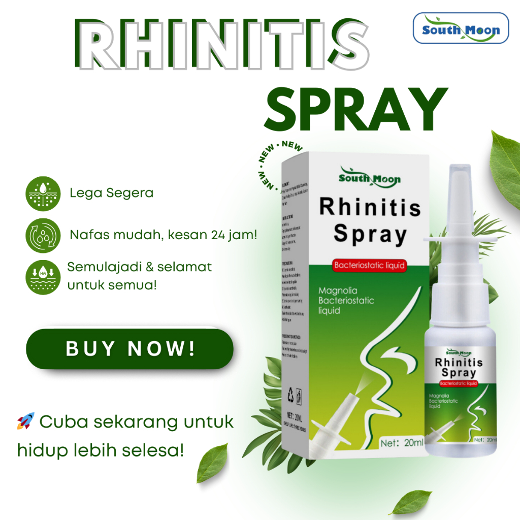 Rhinitis Spray Herba Atasi Hidung Tersumbat, Hidung Berair, Resdung ...