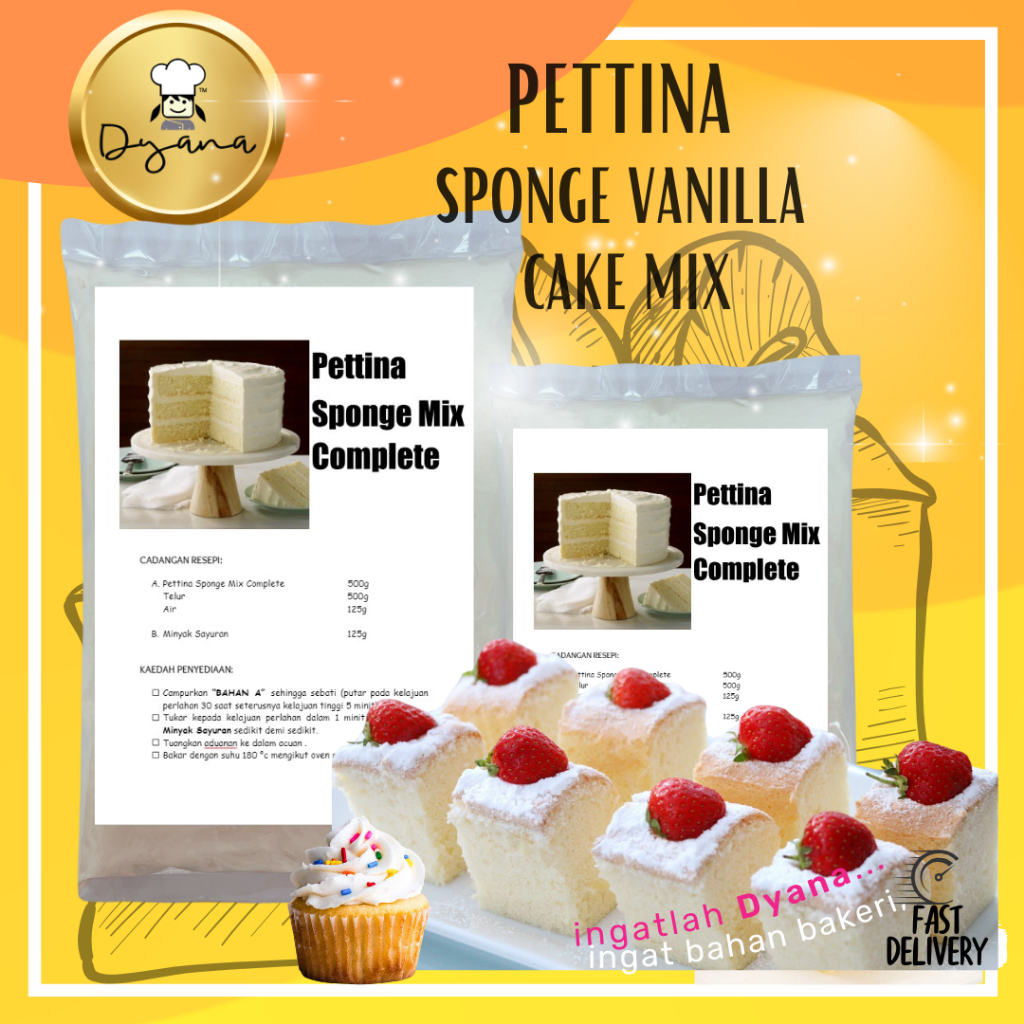 Pettina Sponge Mix 1kg / 500g | Shopee Malaysia