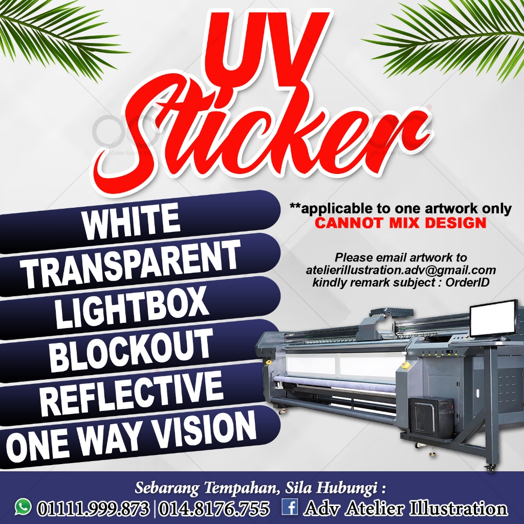 UV Print Sticker, White Sticker, PVC Sticker Printing | Shopee Malaysia
