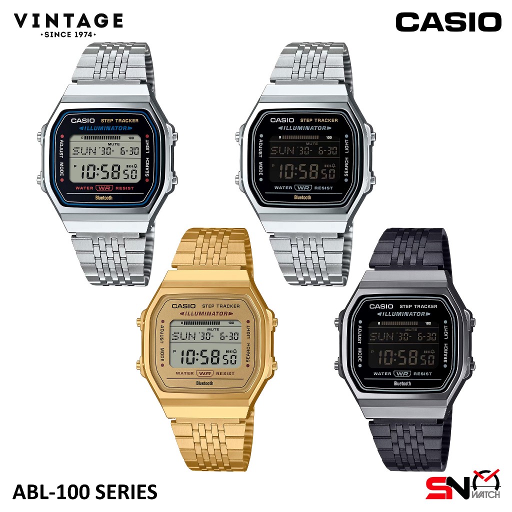 Casio Vintage Bluetooth Smartphone Link Series ABL-100WE ABL-100WEG ABL-100WEGG | Shopee Malaysia