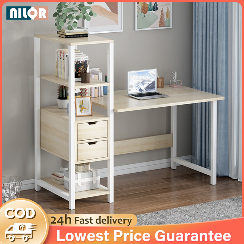 120CM Computer Desk With Book Shelf Study Table Writing Desk Office ...