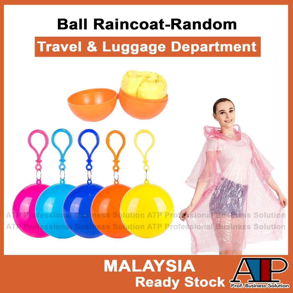 Outdoor🏕️ Portable Raincoat Adult Rain Coat Ball Disposable Raincoat ...