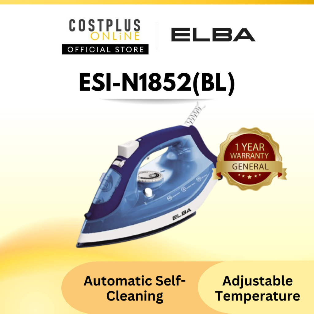 ELBA ESI-N1852(BL) Steam Iron - Dry | Spray | Steam, Automatic Self ...