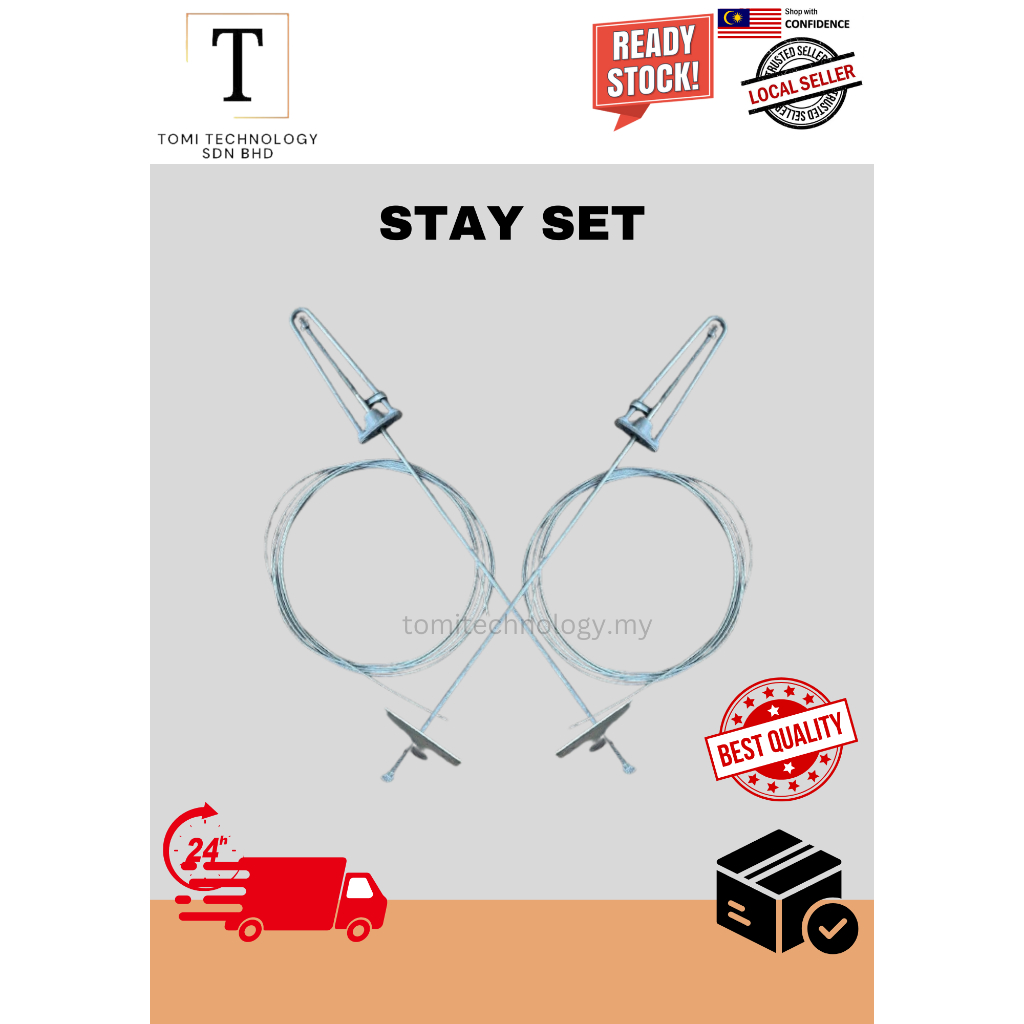 Stay Set (Thimble, Stay Bow, Rods & Plate) | Shopee Malaysia