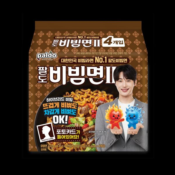 PALDO BYEONWOOSEOK x Bibimmen2 (130G x 4EA) (Paldo Korea Ramen) (With ...