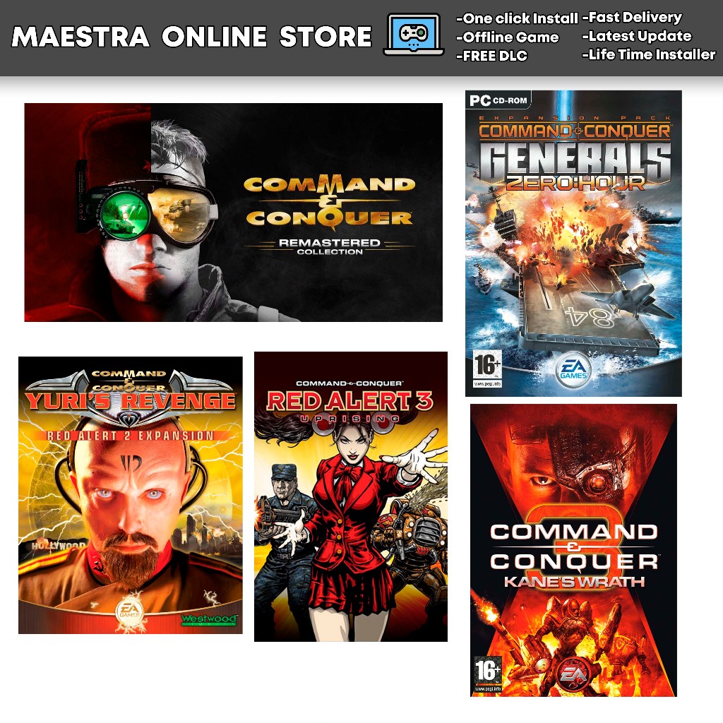 PC GAME command & conquer remastered | red alert 2 & 3 | General Zero ...