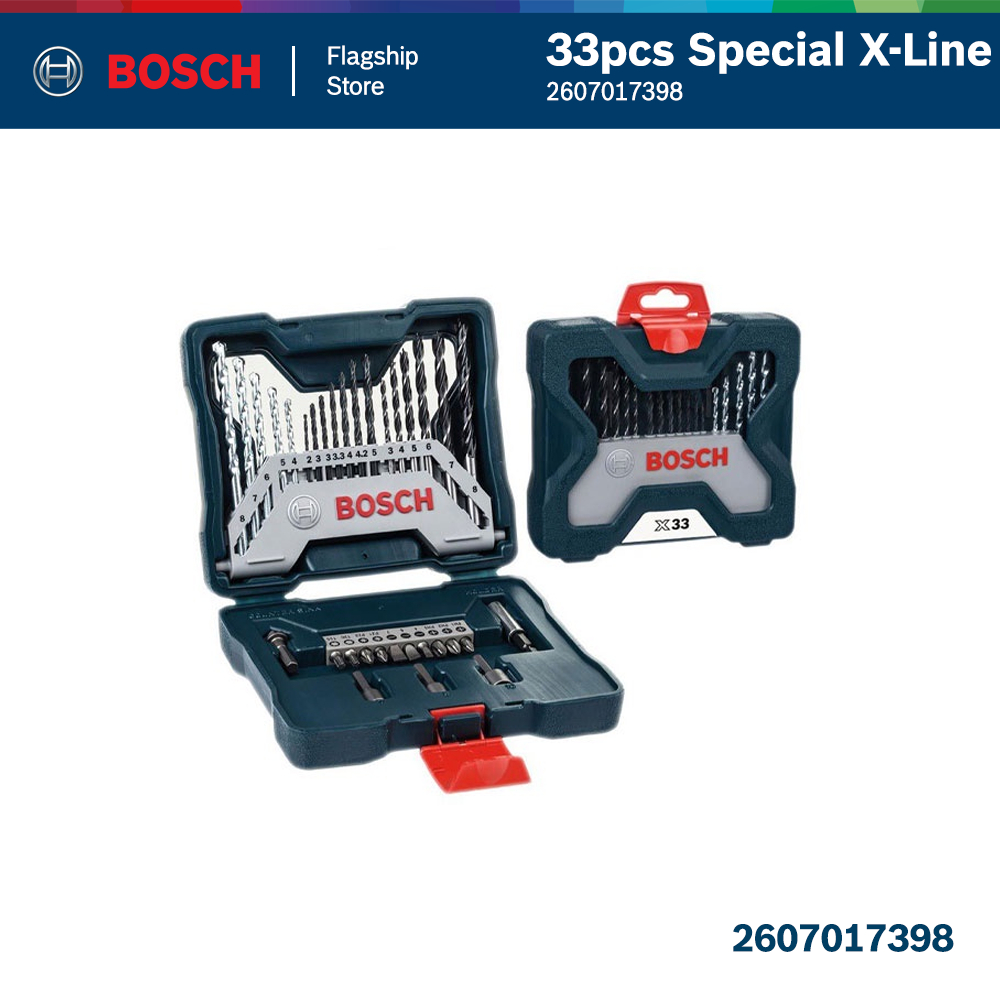 BOSCH 33pcs Special X-Line Screwdriver Bits & Drill Bits Mini Set ...
