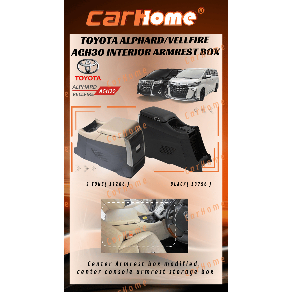 TOYOTA ALPHARD VELLFIRE ANH20 AGH30 2015-2021 Console Box ARMREST Box ...