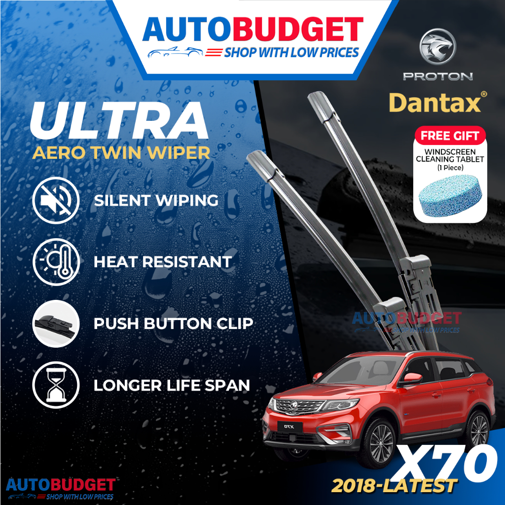 Proton X70 2018-2024 Car Wiper 24"+16" Dantax Ultra AeroTwin Windshield ...