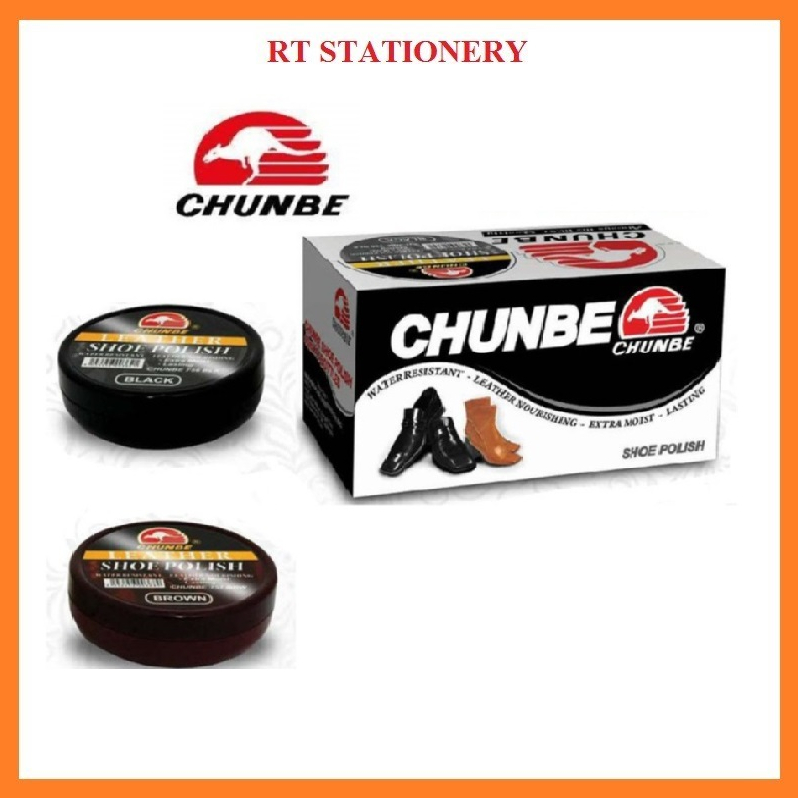 Chunbe Leather Black / Brown Shine Shoe Polish / Penggilap Kasut 757 ...