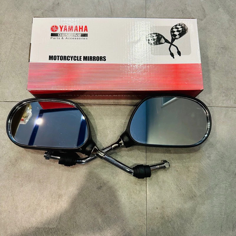 YAMAHA SIDE MIRROR CHROME BLACK Y15 / LC135 / NVX155 / SRL115 /SRL110 /Y125 /Y100/FZ150 /EGO-S ...