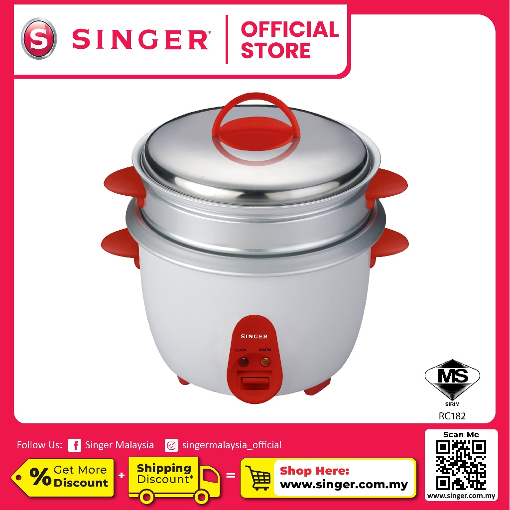 Singer RC182 1.8L Rice Cooker | Shopee Malaysia