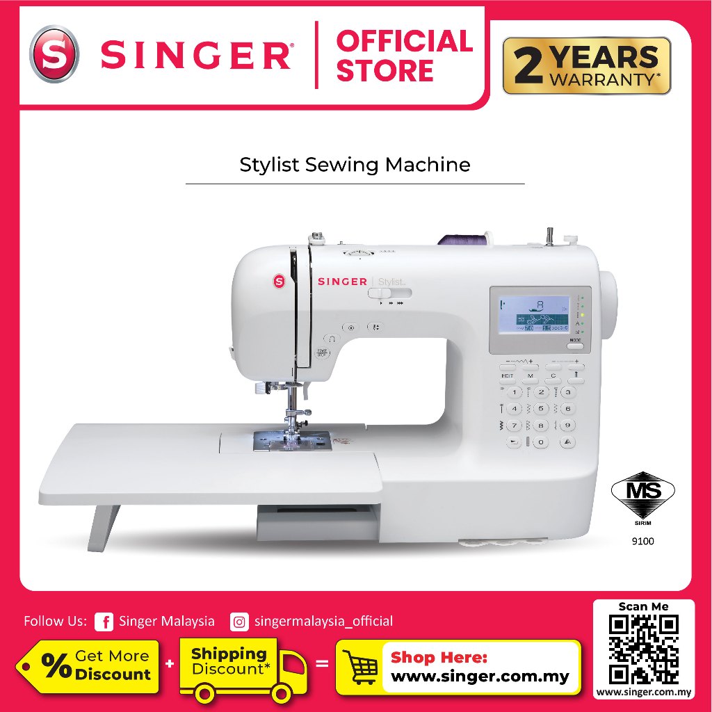 SINGER Stylist Sewing Machine (Mesin Jahit) 9100 | Shopee Malaysia