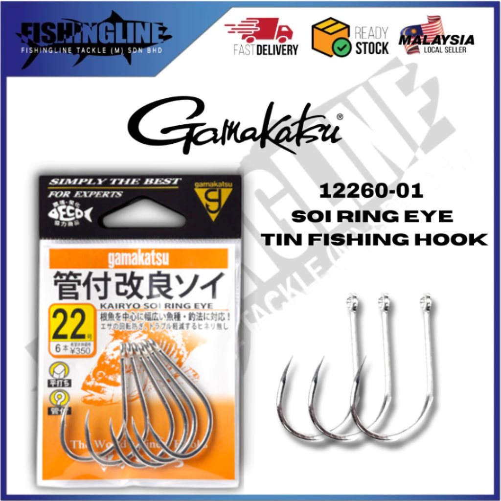 GAMAKATSU 12260-01 KAIRYO Soi Ring Eye Tin Fishing Hook!!!!!NEW PACKAGING!!!!! | Shopee Malaysia
