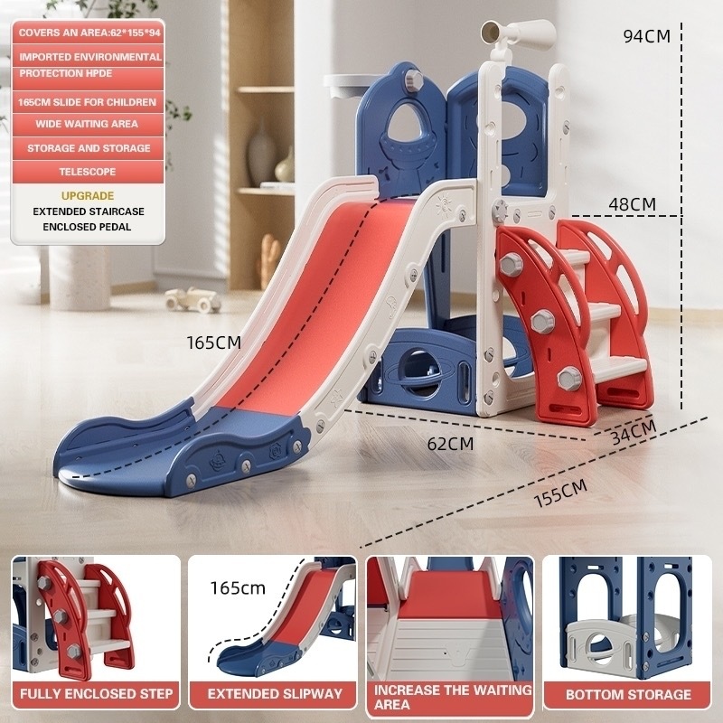 🔥9 in 1🔥Foldable playground kids gelongsor kanak kanak Slide Indoor ...