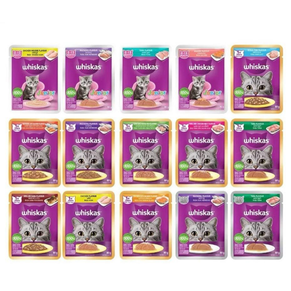 WHISKAS Wet Cat Food Pouch 80G | Shopee Malaysia