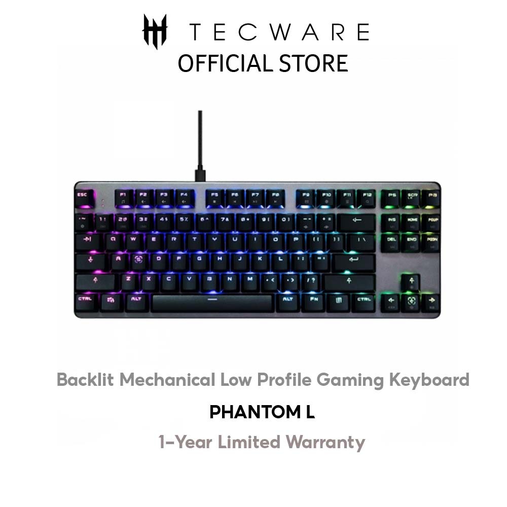 Tecware Phantom L RGB Backlit Mechanical Low Profile Gaming Keyboard | Shopee Malaysia