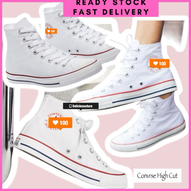 Kasut Cnverse High Cut/Low cut ALL*STAR unisex kasut sekolah putih ...