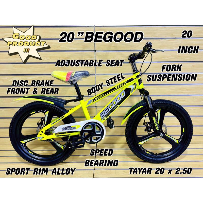 Begood Htg basikal / 20 Inch BICYCLE / BASIKAL SIZE 20"SAVA SESUAI UNTUK KANAK-KANAK UMUR 7-10 ...