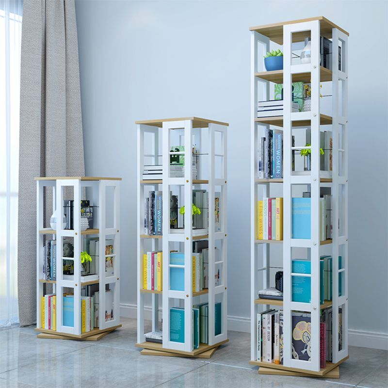 Square 360 degree Rotating Bookshelf Simple Bookshelf Bookshelf Floor ...