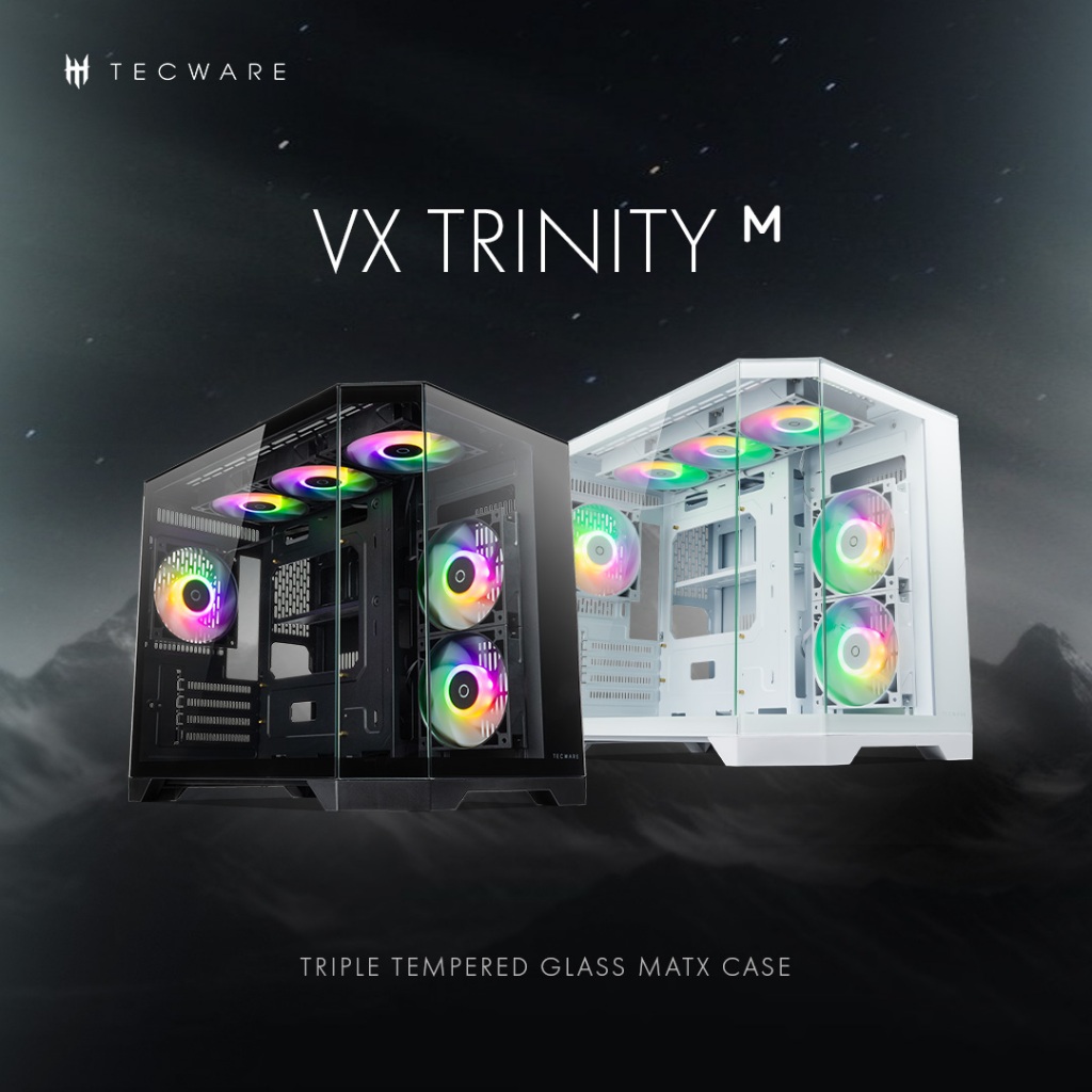 # TECWARE VX Trinity M - Mid Tower Triple T.G mATX Case With Pre ...