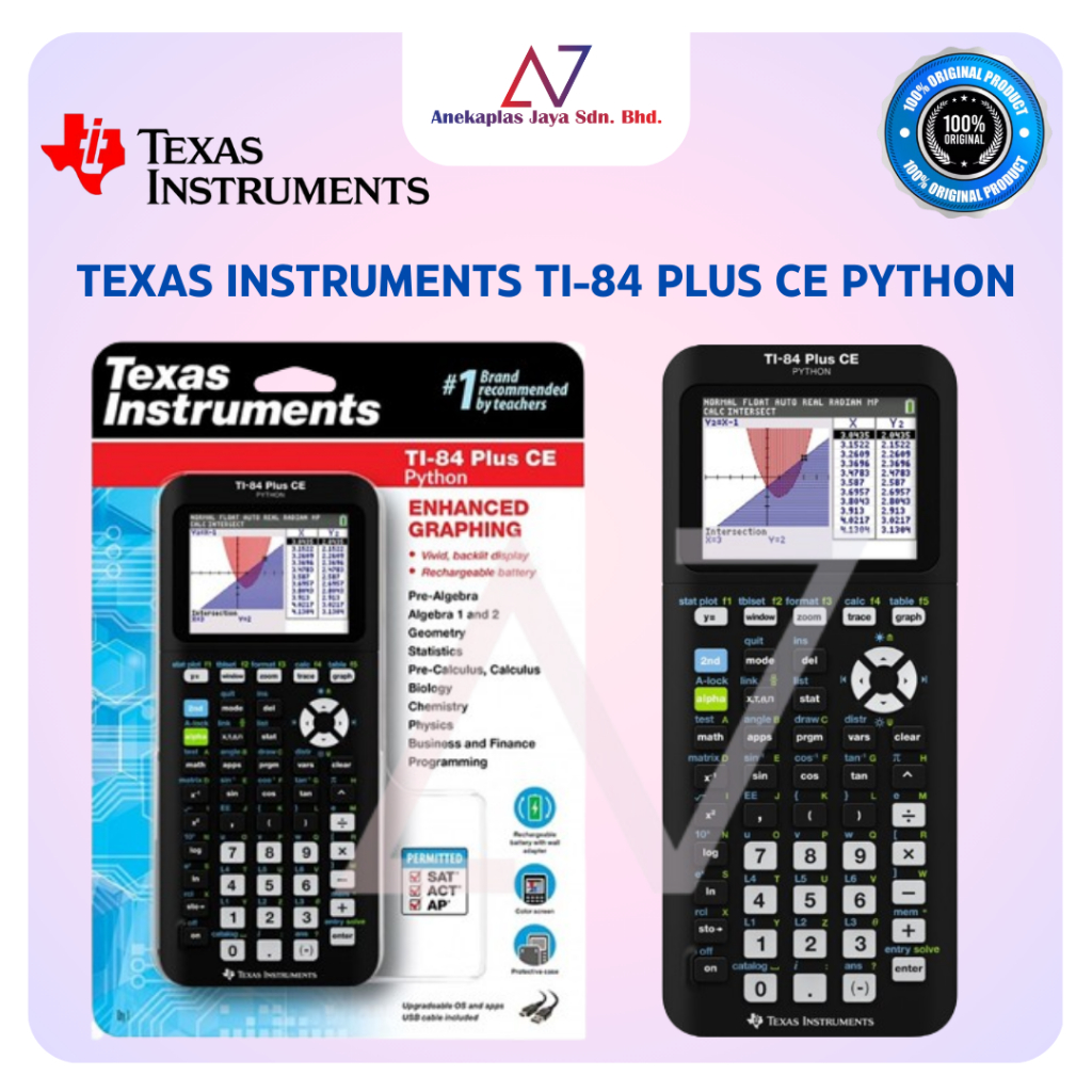 Texas Instruments TI-84 Plus CE Python Graphing Calculator | Shopee Malaysia