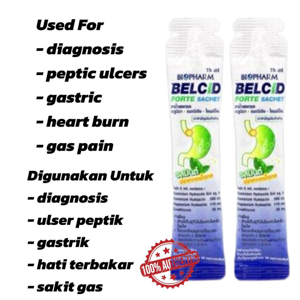 Belcid Forte Sachet 15mL [Mint / No Added Sugar]-1's EXP 09 2024 ...