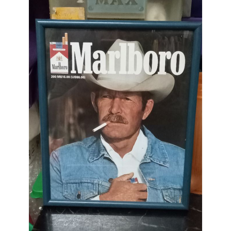 Poster Marlboro 90's + Frame Kayu | Shopee Malaysia