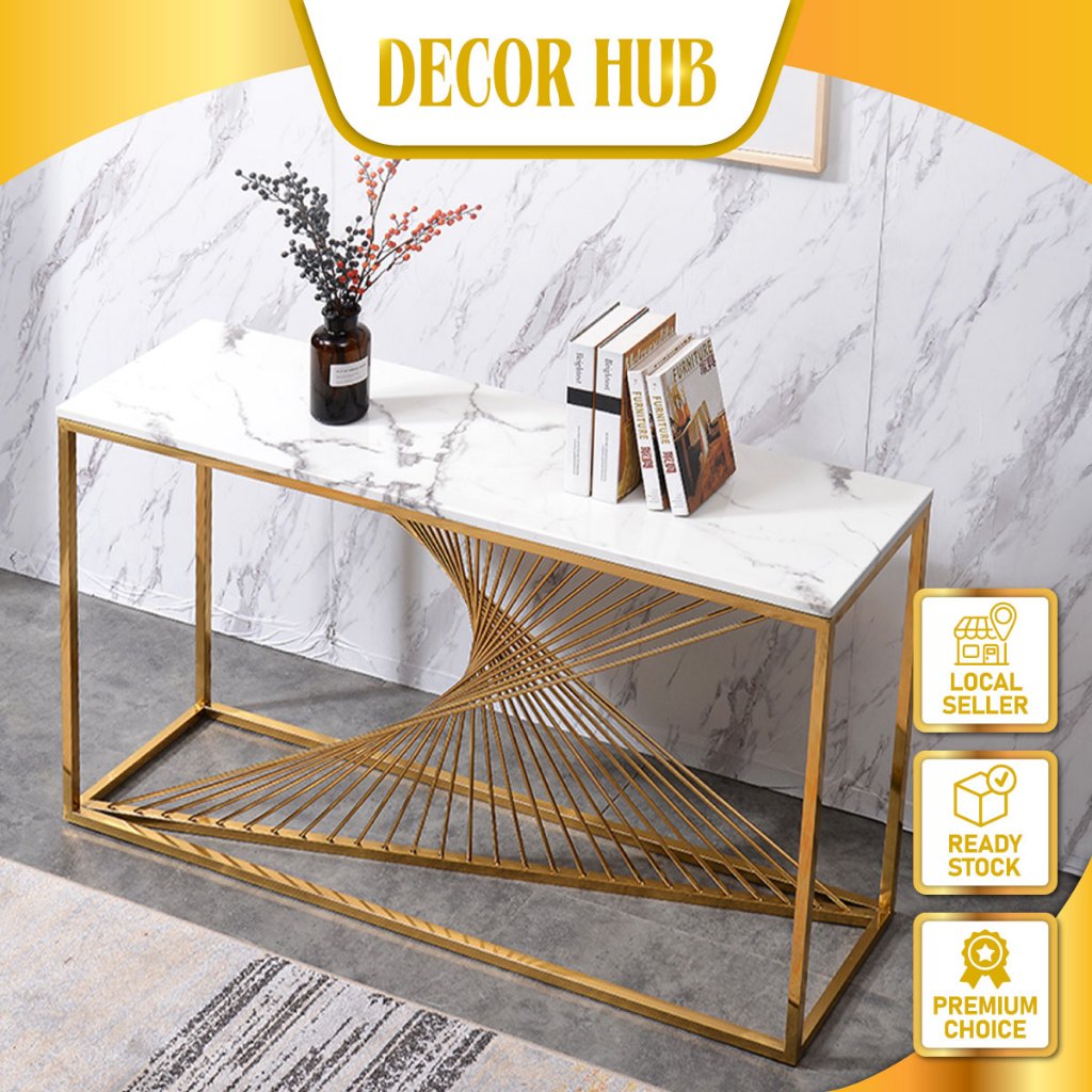 [Ready Stock] Decor Hub Premium Console Table Flowers Console Table ...